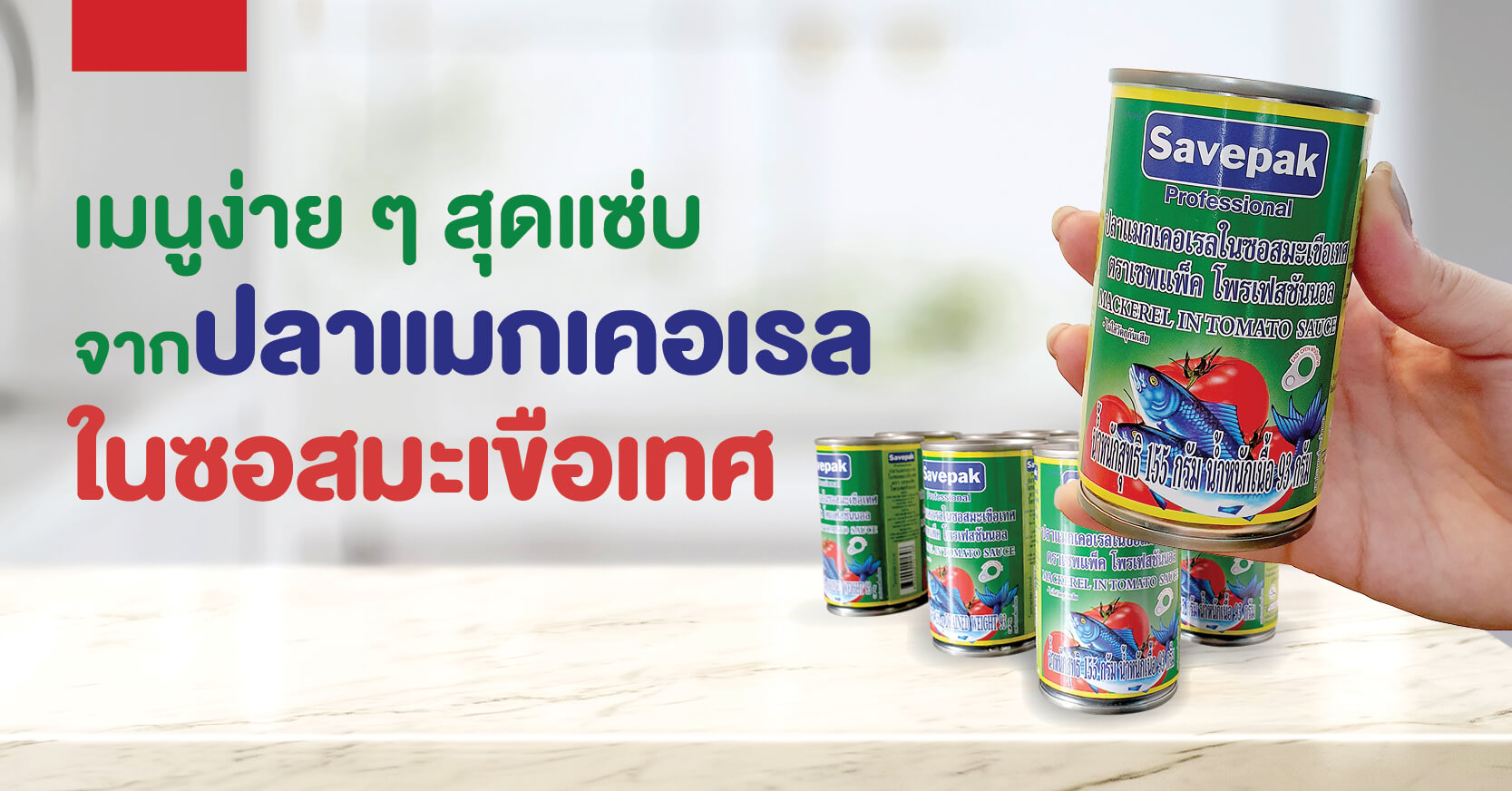 เมนูง่าย ๆ สุดแซ่บ จาก Savepak Professional ปลาแมกเคอเรลในซอสมะเขือเทศ